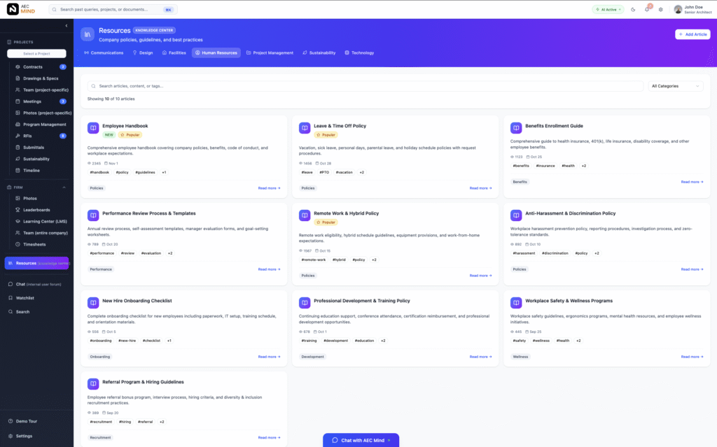 NeoMIND – Intelligent Knowledge Assistant for Architecture, Engineering & Construction